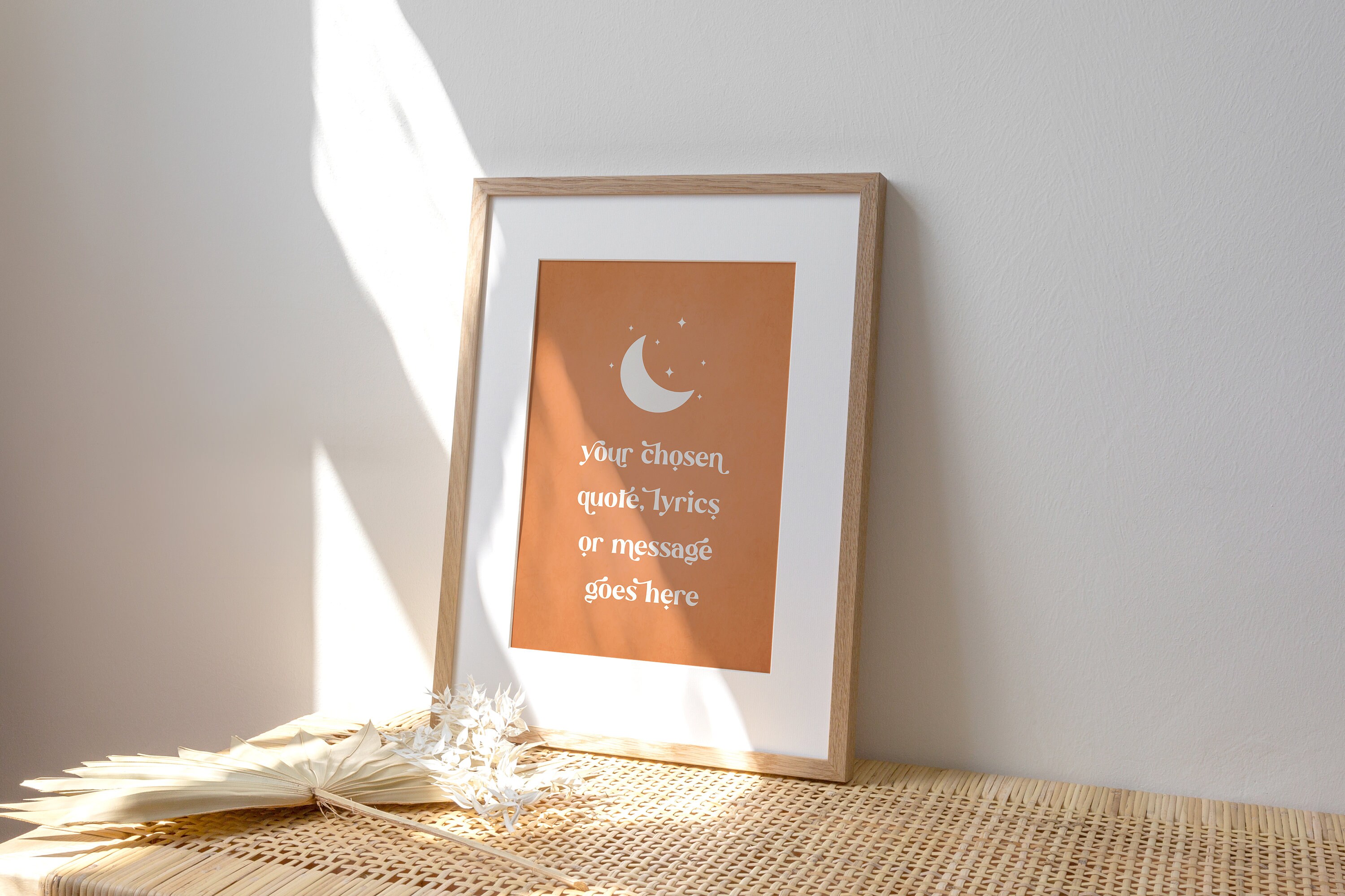 Custom Quote Printable Crescent Moon Print Personalised - Etsy