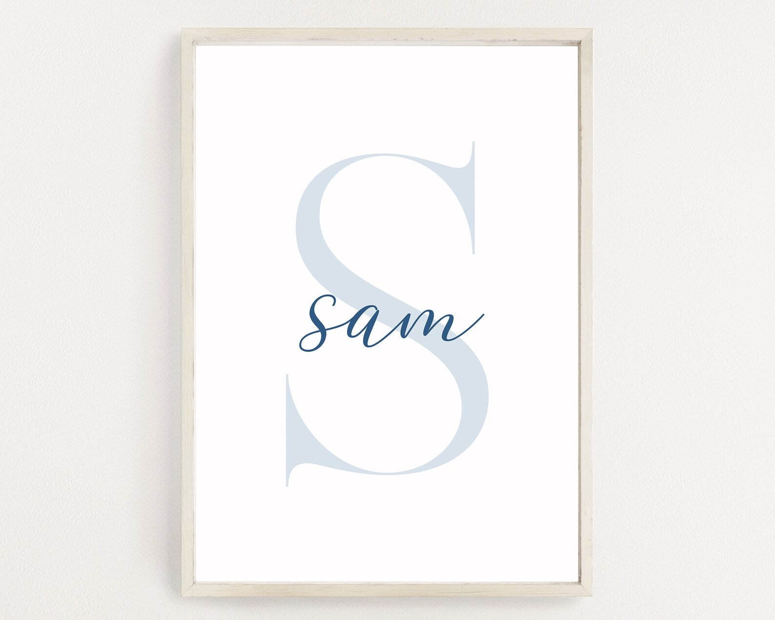 Custom Initial Name Print Initial Wall Art Printable - Etsy