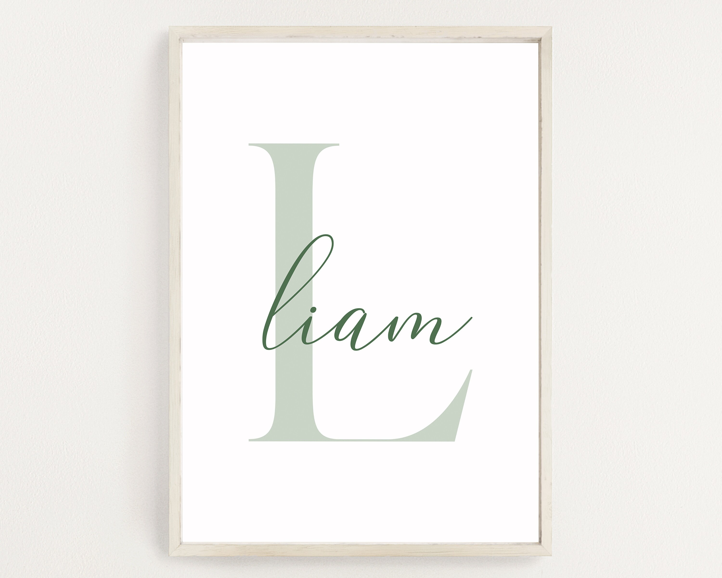 Custom Initial Name Print Initial Wall Art Printable - Etsy