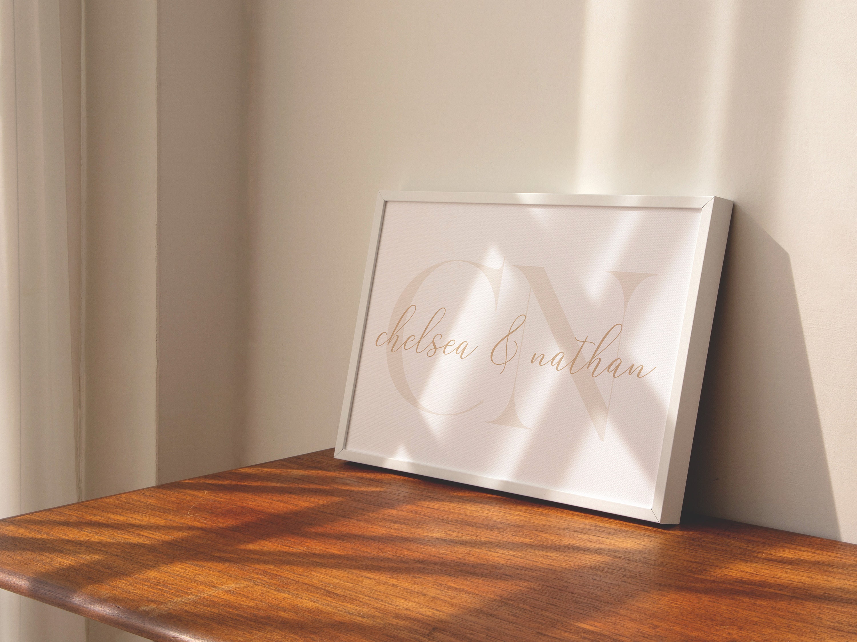 Couple Initial Print, Custom Couple Name Print, Initial Wall Art ...