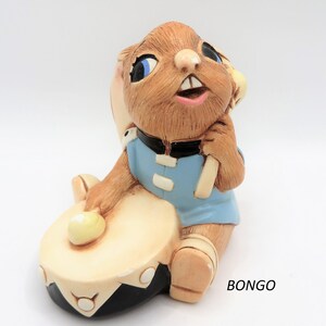 Pendelfin Figurines Set of 3 Tammy Dog Peeps Rabbit Bongo Rabbit Cute ...