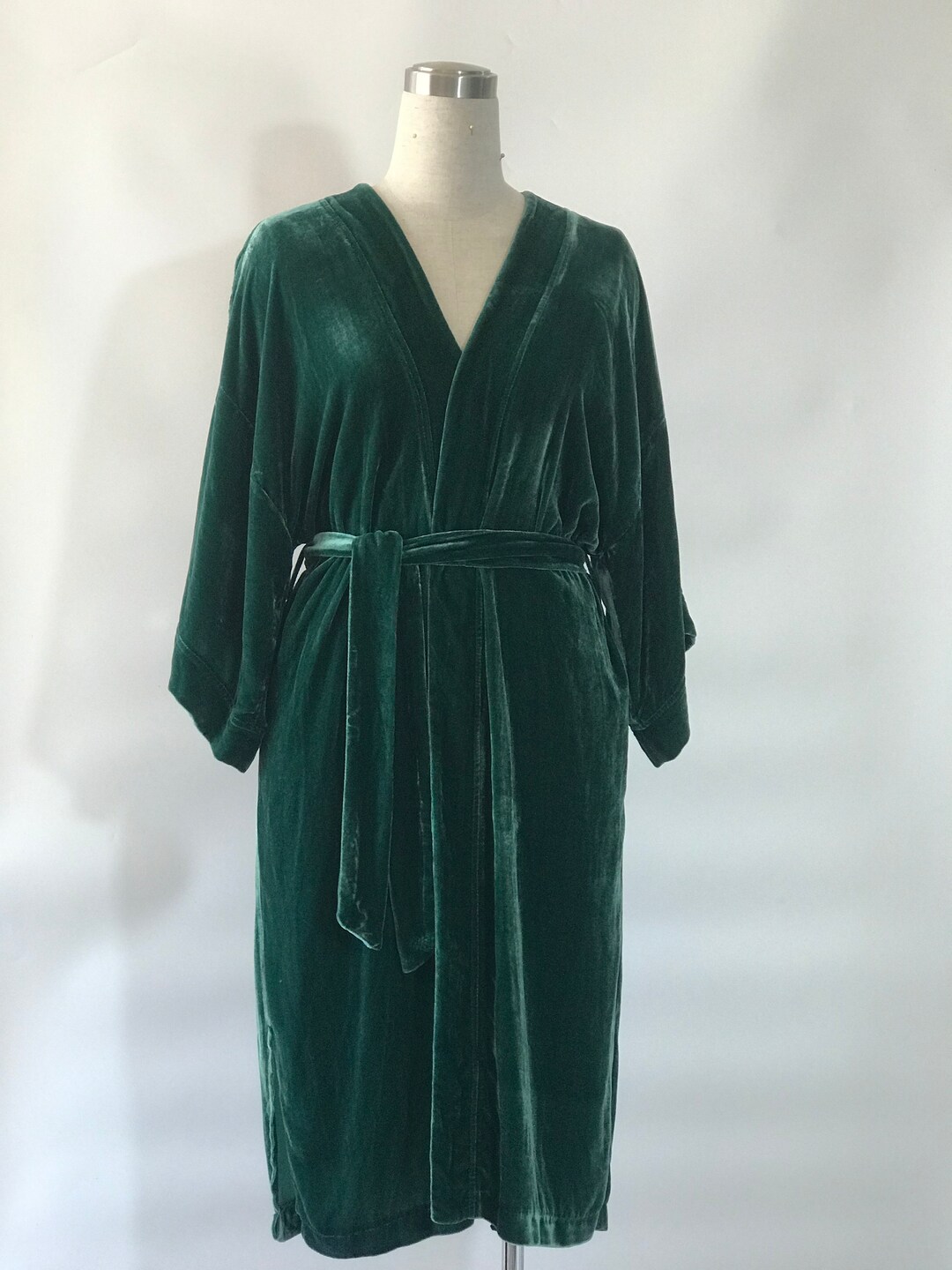 Silk Velvet Bathrobe, Robes Valentines Day Gift for Her. Velour Robe ...