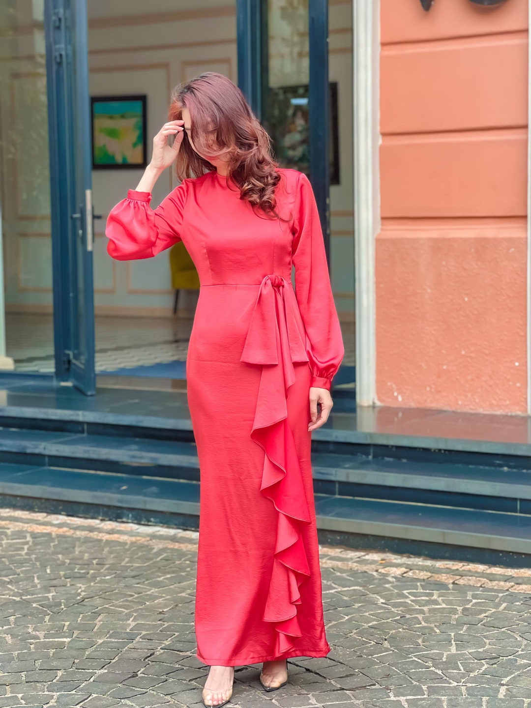Ready to Ship - Long Silk Dress - Maxi Dress - Women Party Dress ...