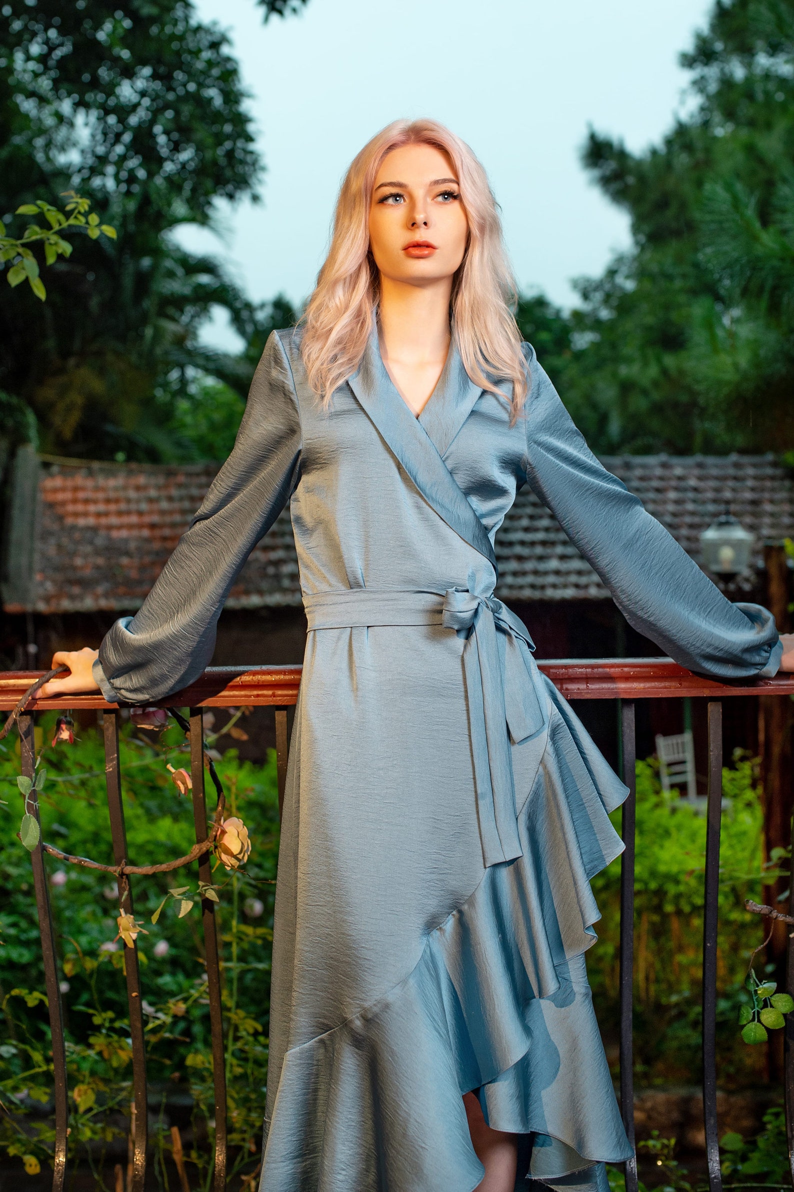 Long Silk Dress V Neck Wrap Dress Women Silk Wrap Dress - Etsy