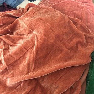 Salmon Silk Velvet Fabric by the Yard - Etsy