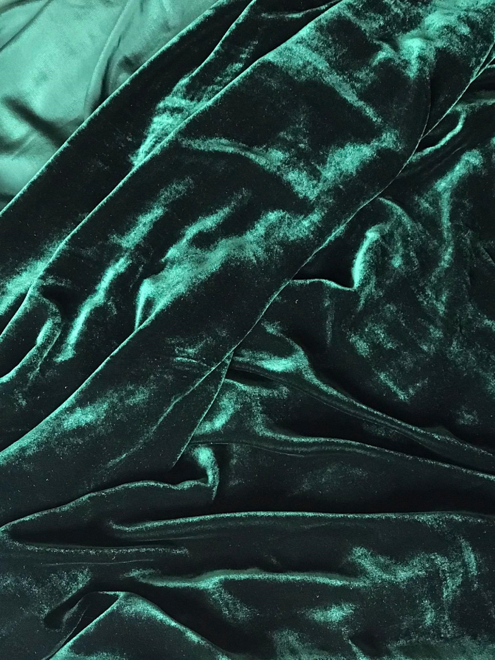 Green Forest Silk Velvet Fabric by the Yard - Etsy