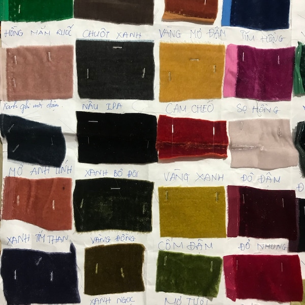 Velvet Samples - Etsy