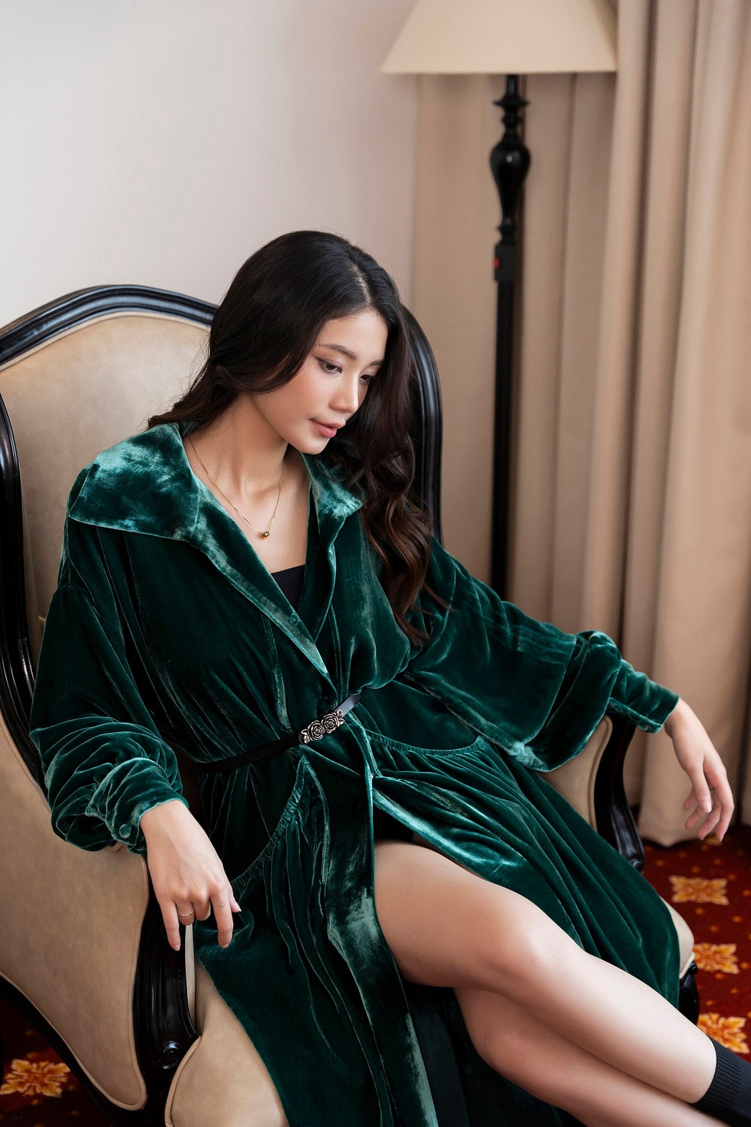 Long Silk Velvet Duster – Long Cardigan Jacket – Velvet Duster Coat ...