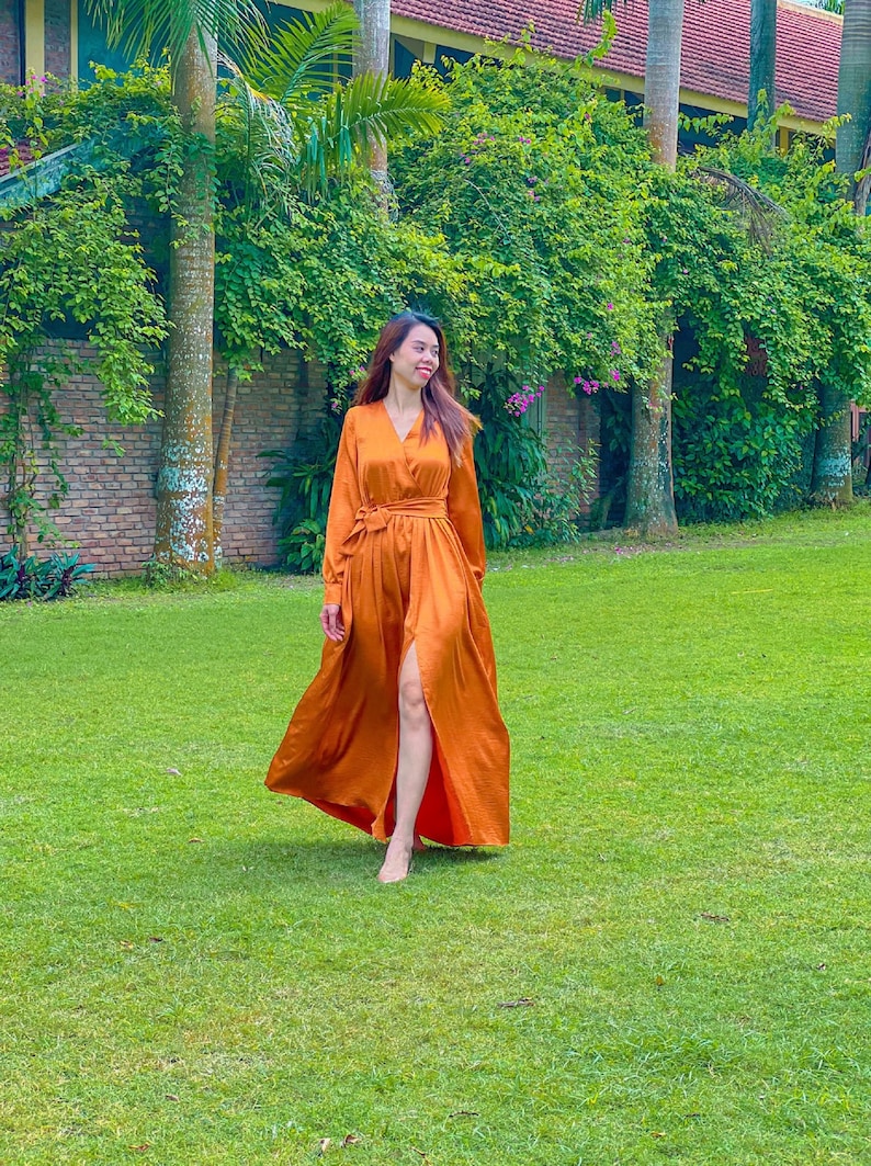 Long Silk Dress Maxi Dress Women Party Dress Elegant - Etsy