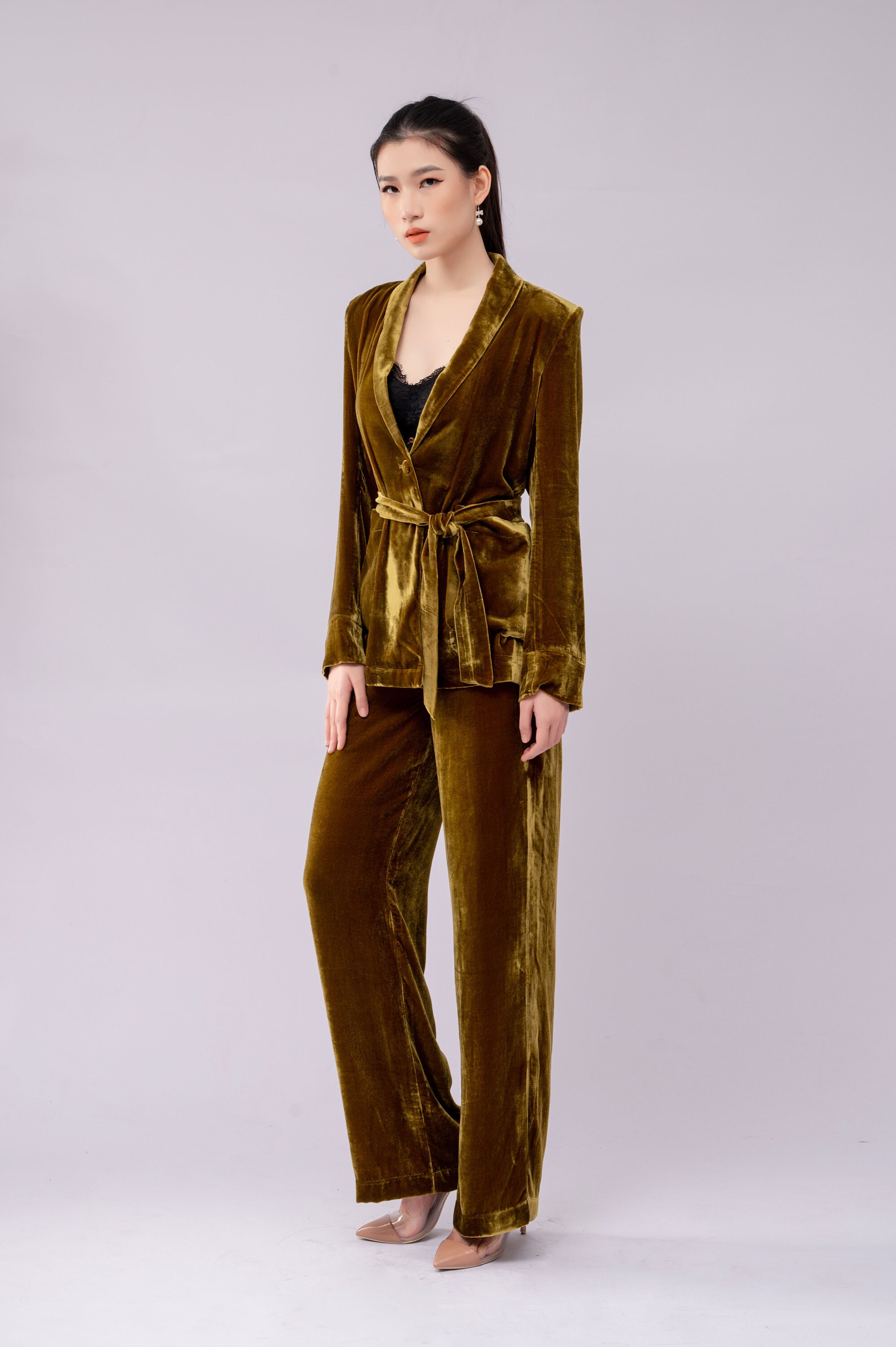 Silk Velvet Pajamas Women Antique Gold Silk Velvet Winter - Etsy