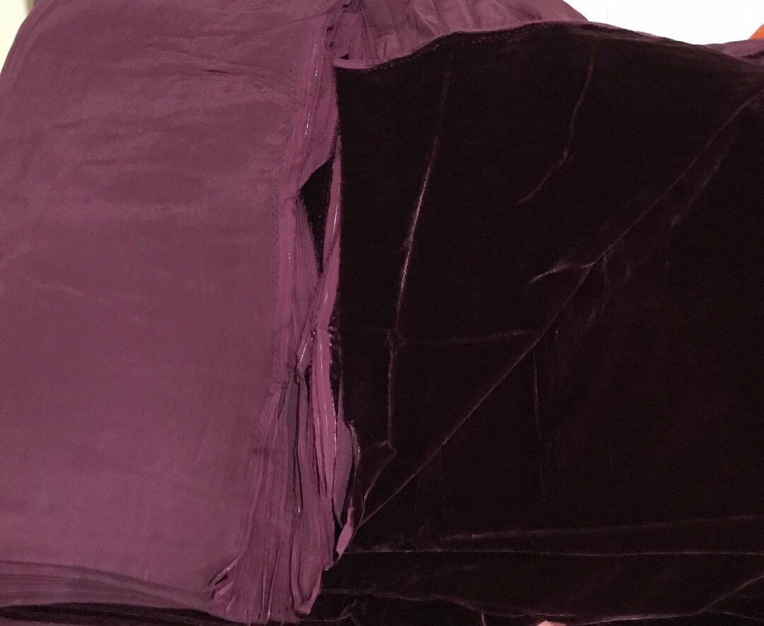 Plum Silk Velvet Fabric by the Yard - Etsy
