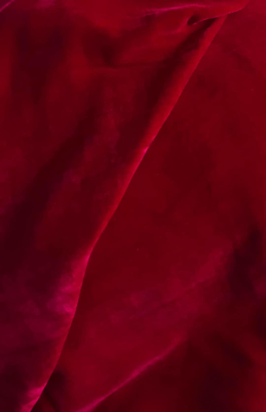 Deep Red Silk Velvet Fabric by the Yard - Etsy