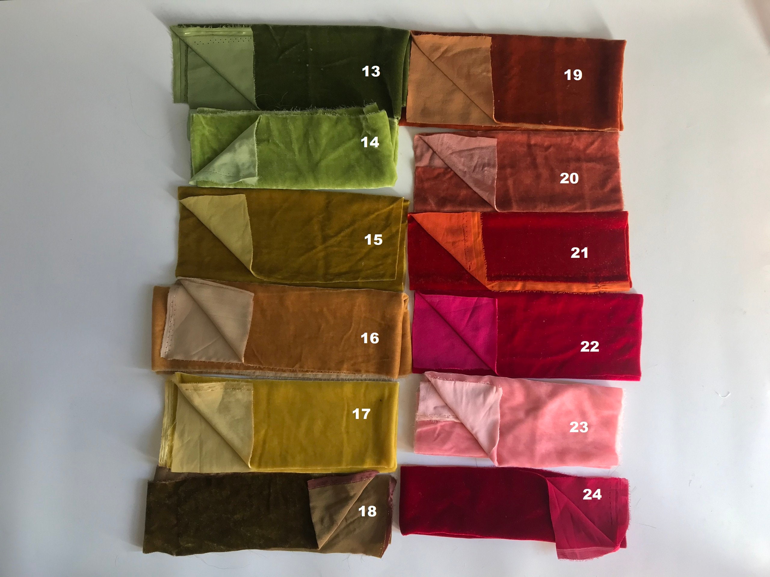 Silk Velvet Samples 4x4 - Etsy