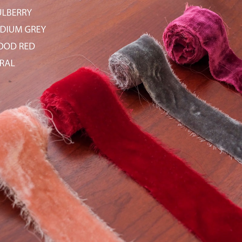 Frayed Velvet Ribbon - Etsy