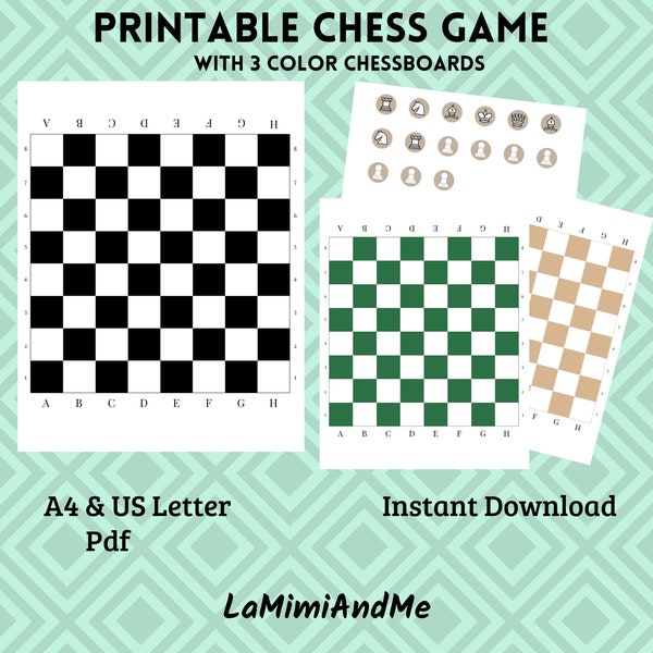 Printable Chess Board - Etsy