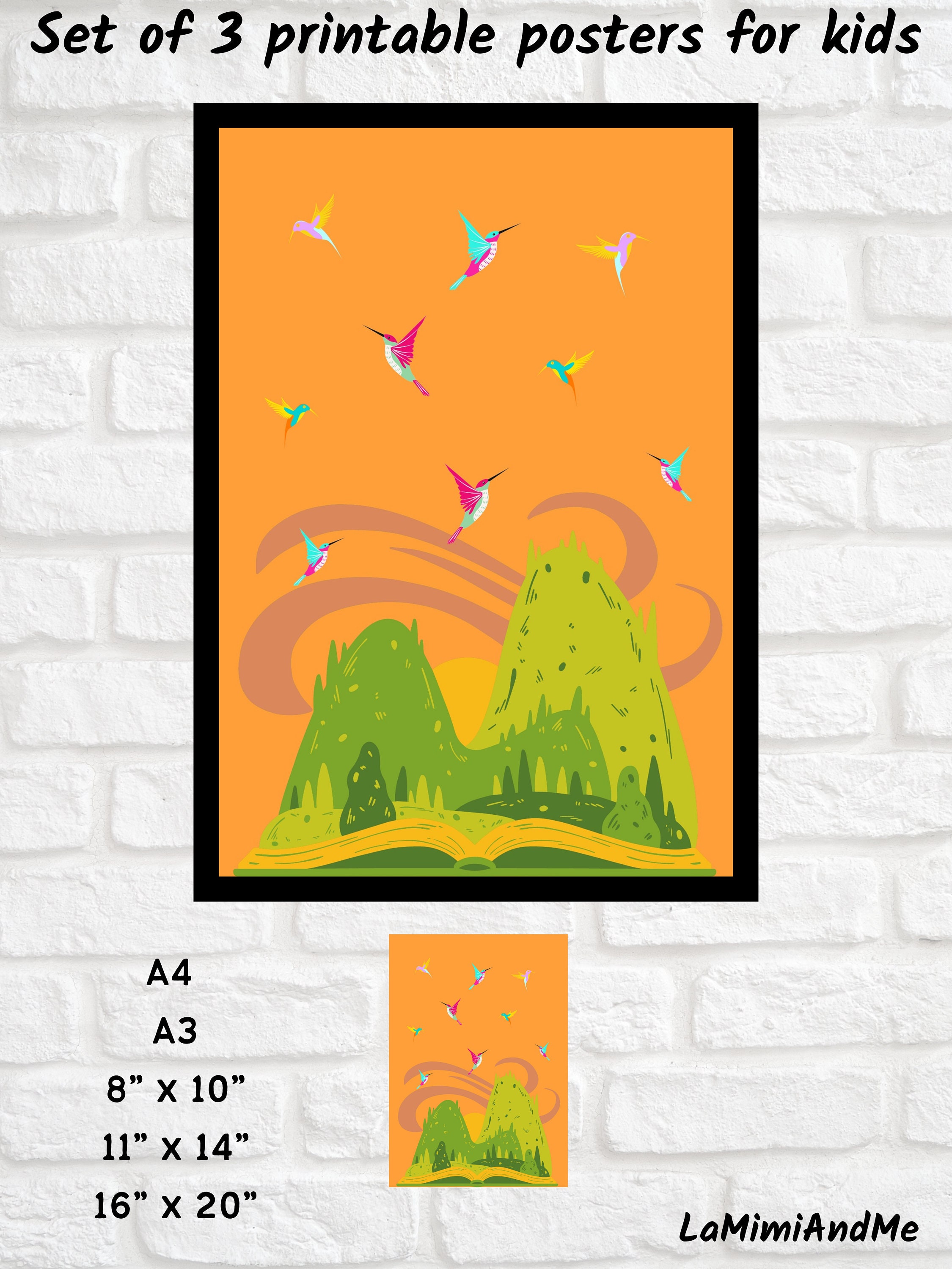 Set of 3 Printable Fantasy World Poster for Kids PDF, Fantasy World ...