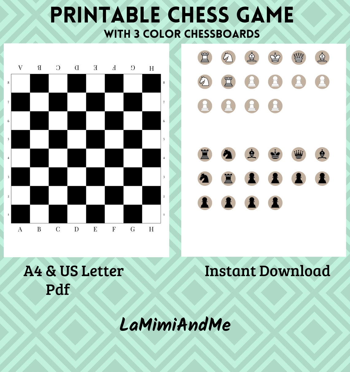 Printable Chess Game Pdf, Chessboard Pdf, Chess Pdf, Smart Games Pdf ...