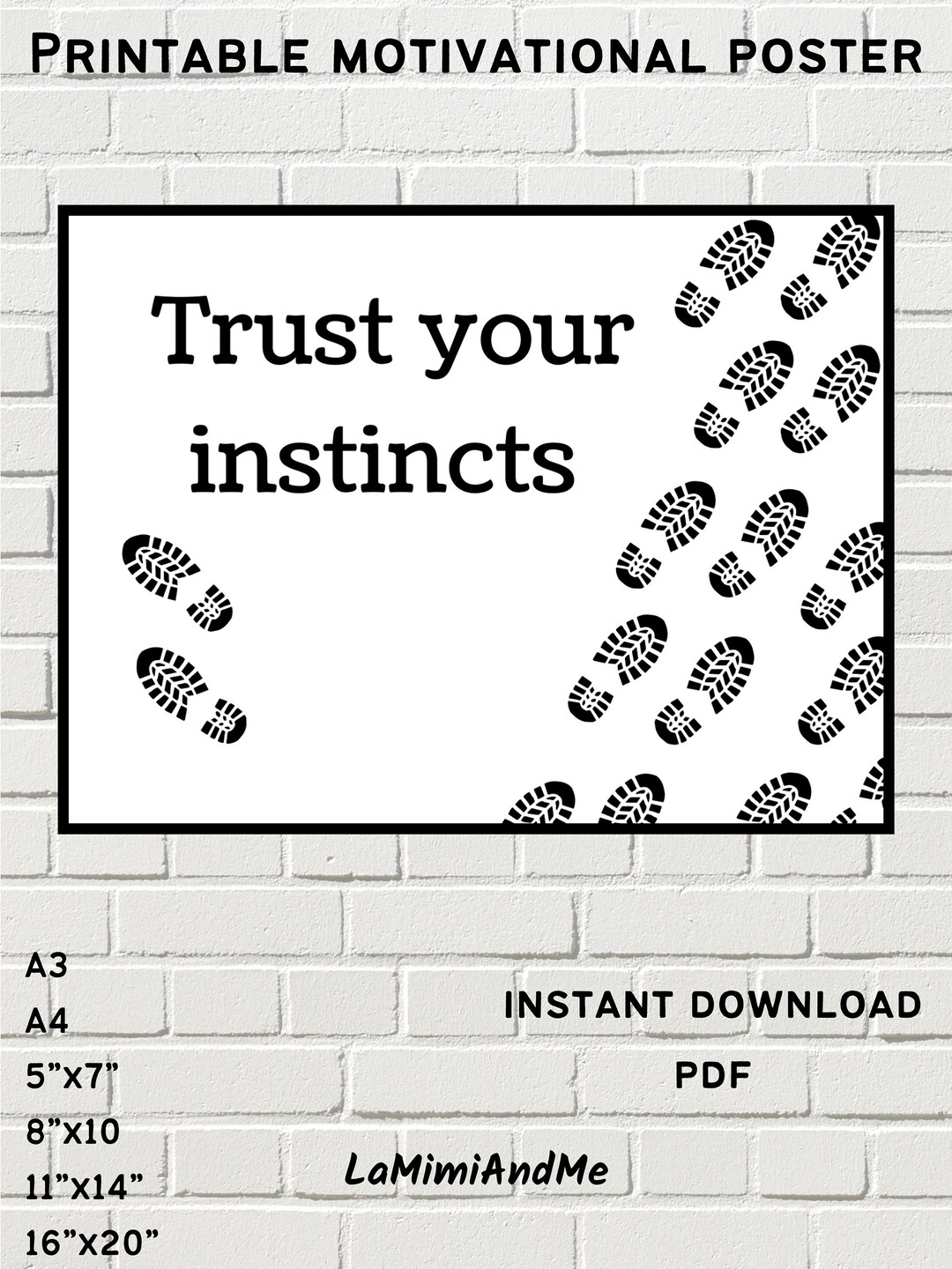 Black and White Motivational Poster to Print PDF, Inspirational Quote ...