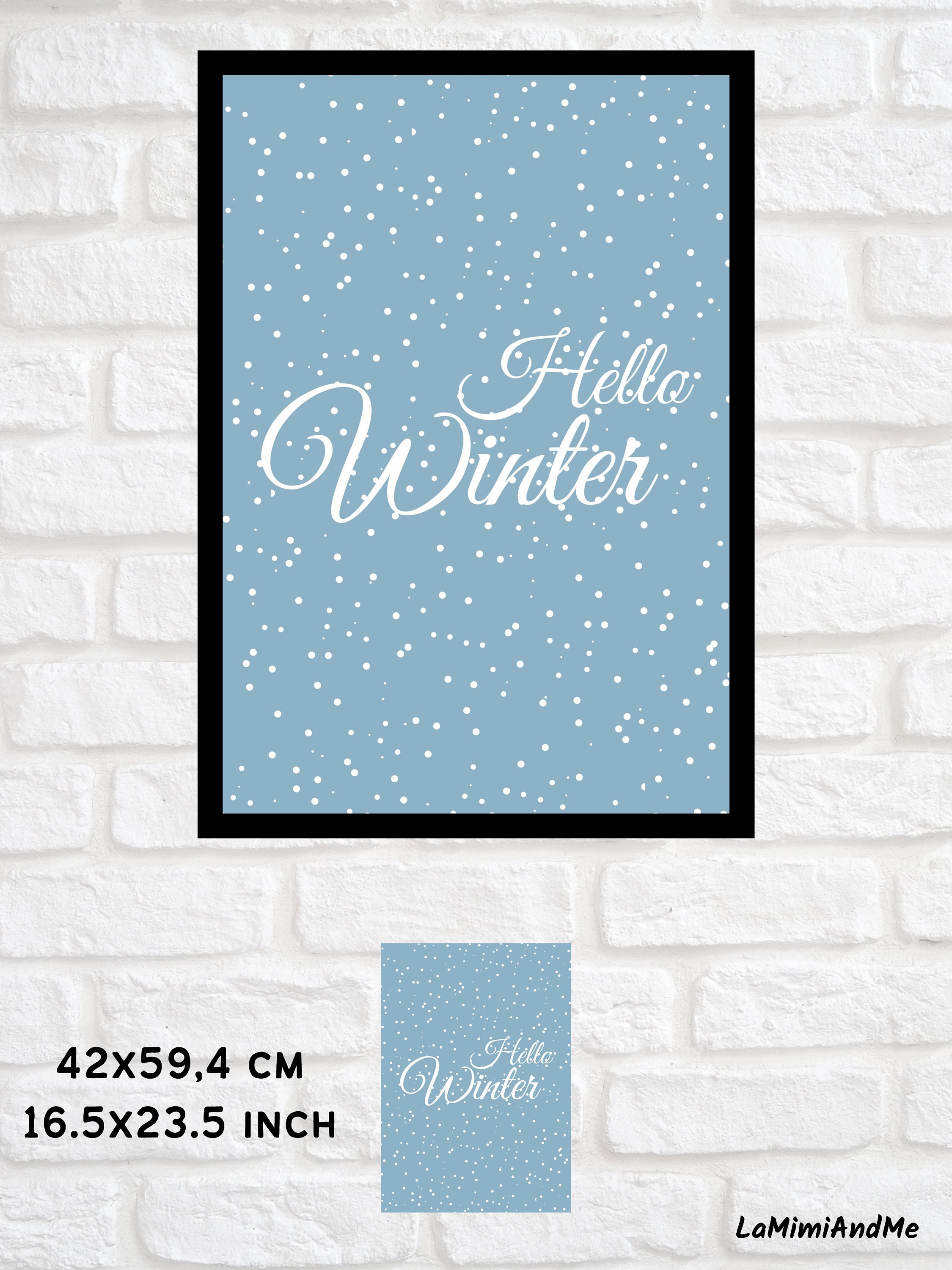 Set 3 Posters for Kids Hello Winter Pdf, Printable Winter Poster for ...