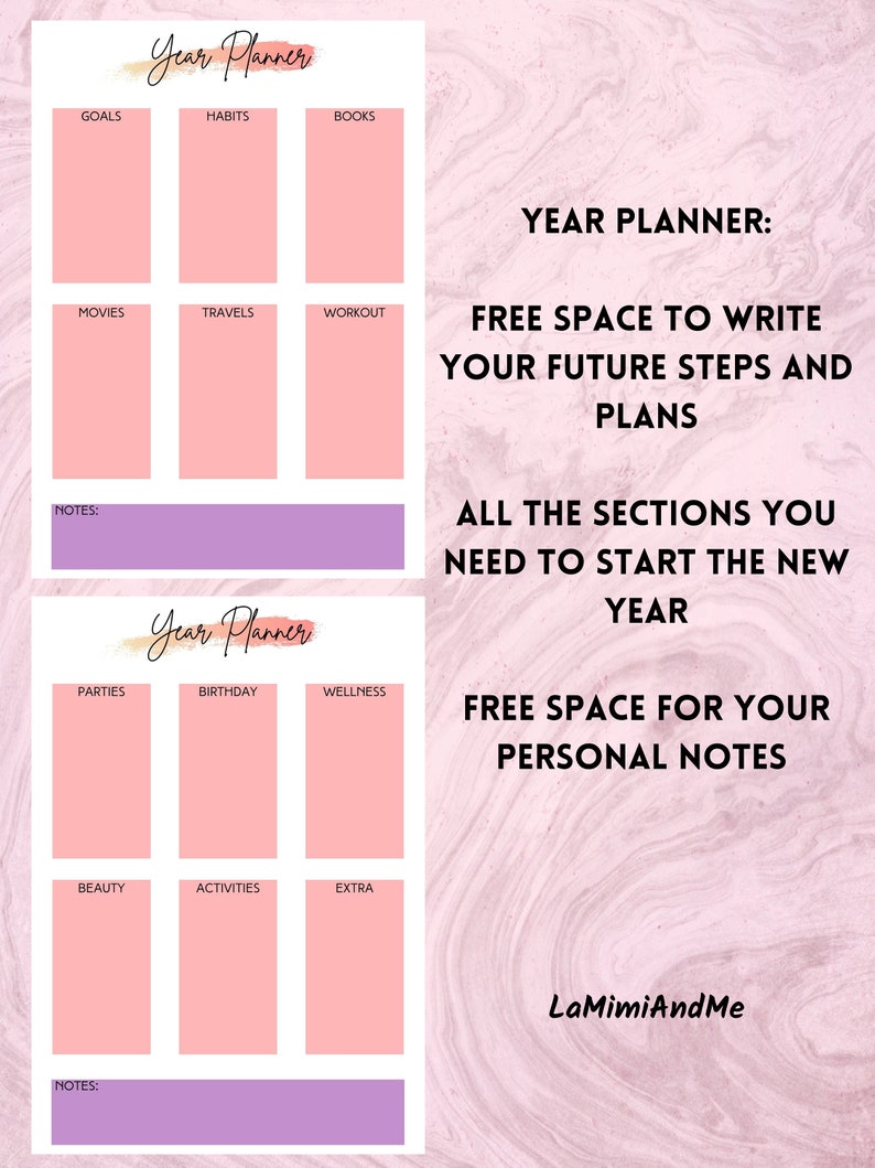 Printable Daily Planner, Printable Weekly Planner, Printable Monthly ...