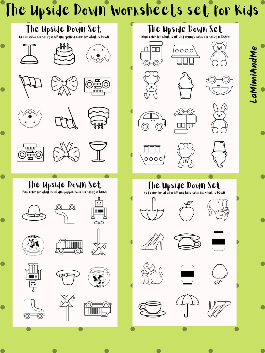 4 Printable Worksheets for Kids PDF Instant Download, Educational ...