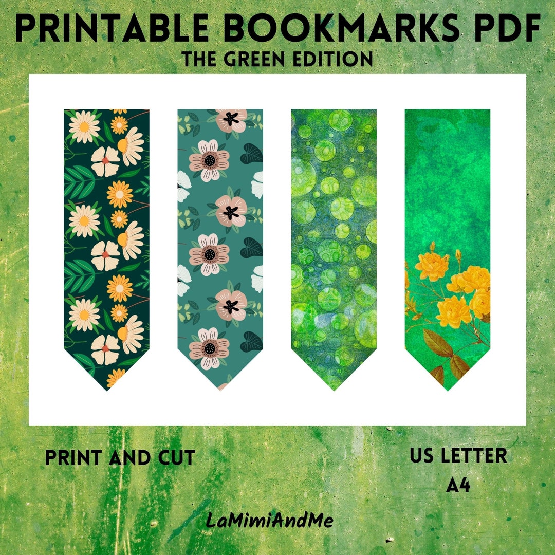 Floral Bookmarks to Print PDF, Plants Bookmarks Pdf, Flowers Bookmarks ...