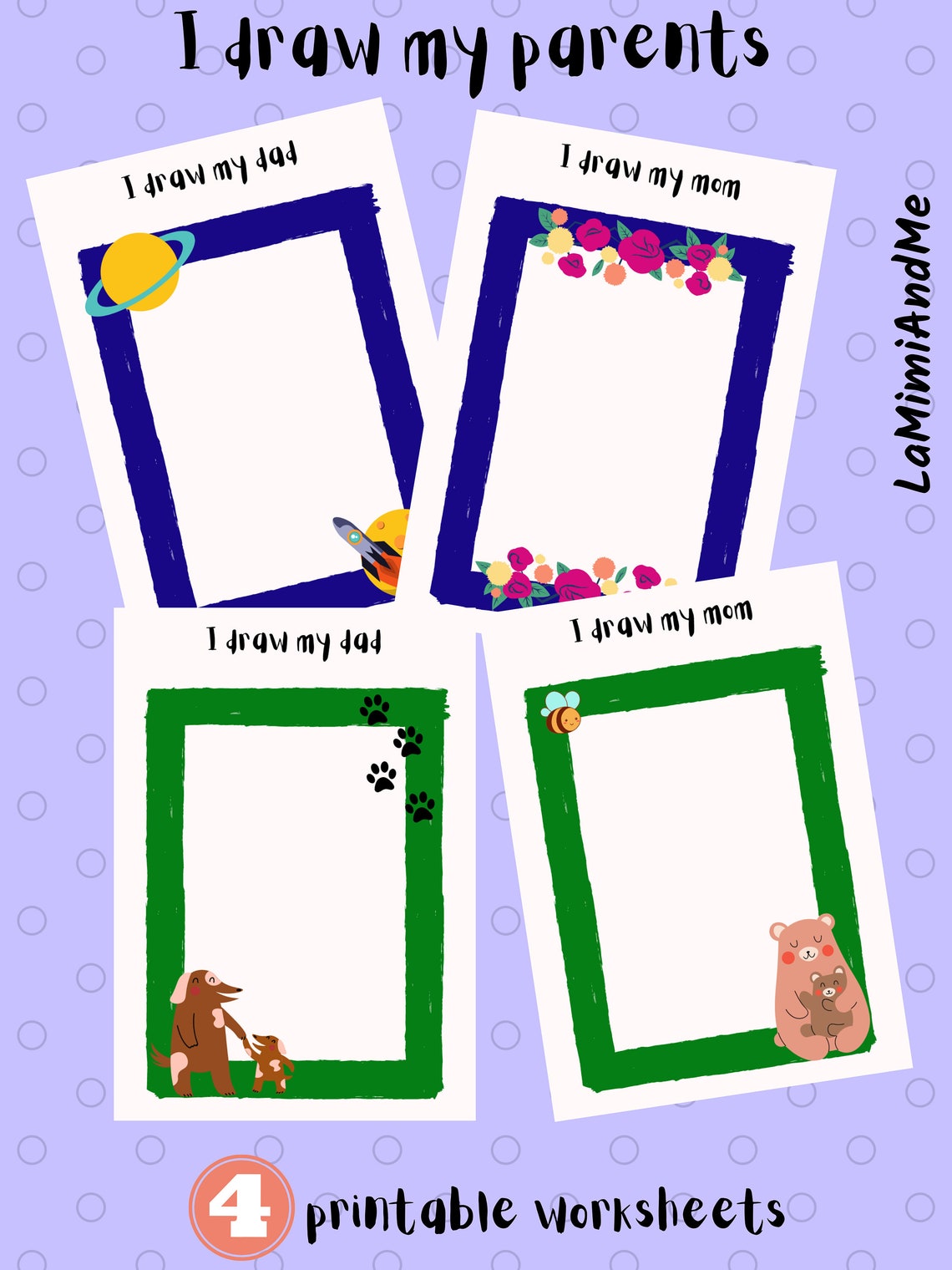4 Printable Art Worksheets for Kids PDF Instant Download, Printable Art ...