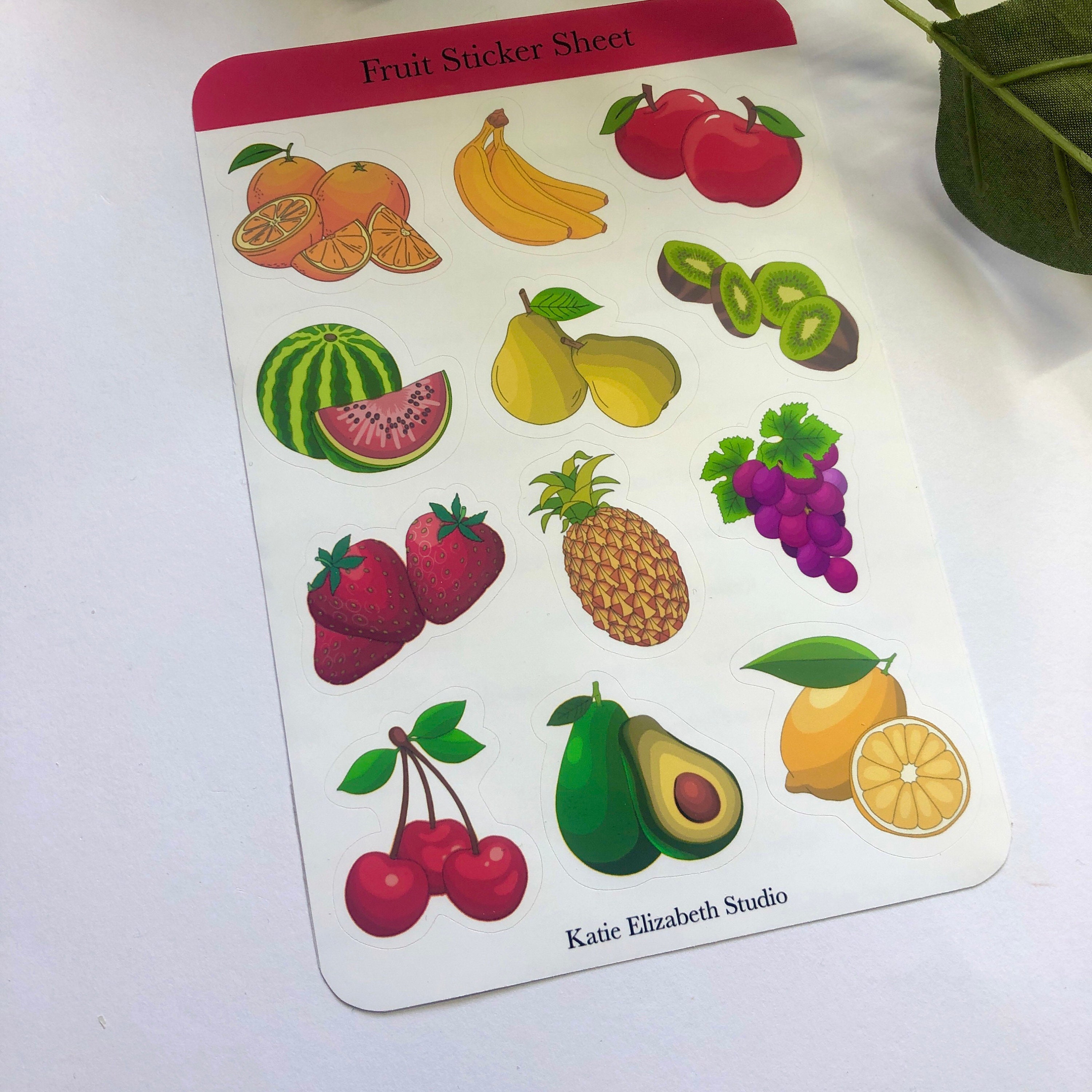 Fruit Sticker Sheet Bullet Journal Stickers Scrapbooking - Etsy