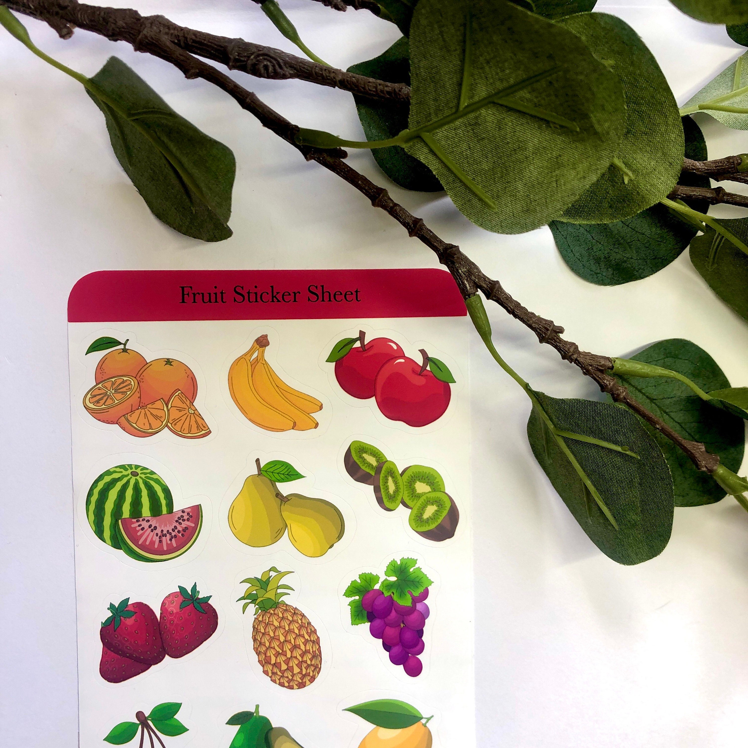 Fruit Sticker Sheet Bullet Journal Stickers Scrapbooking - Etsy