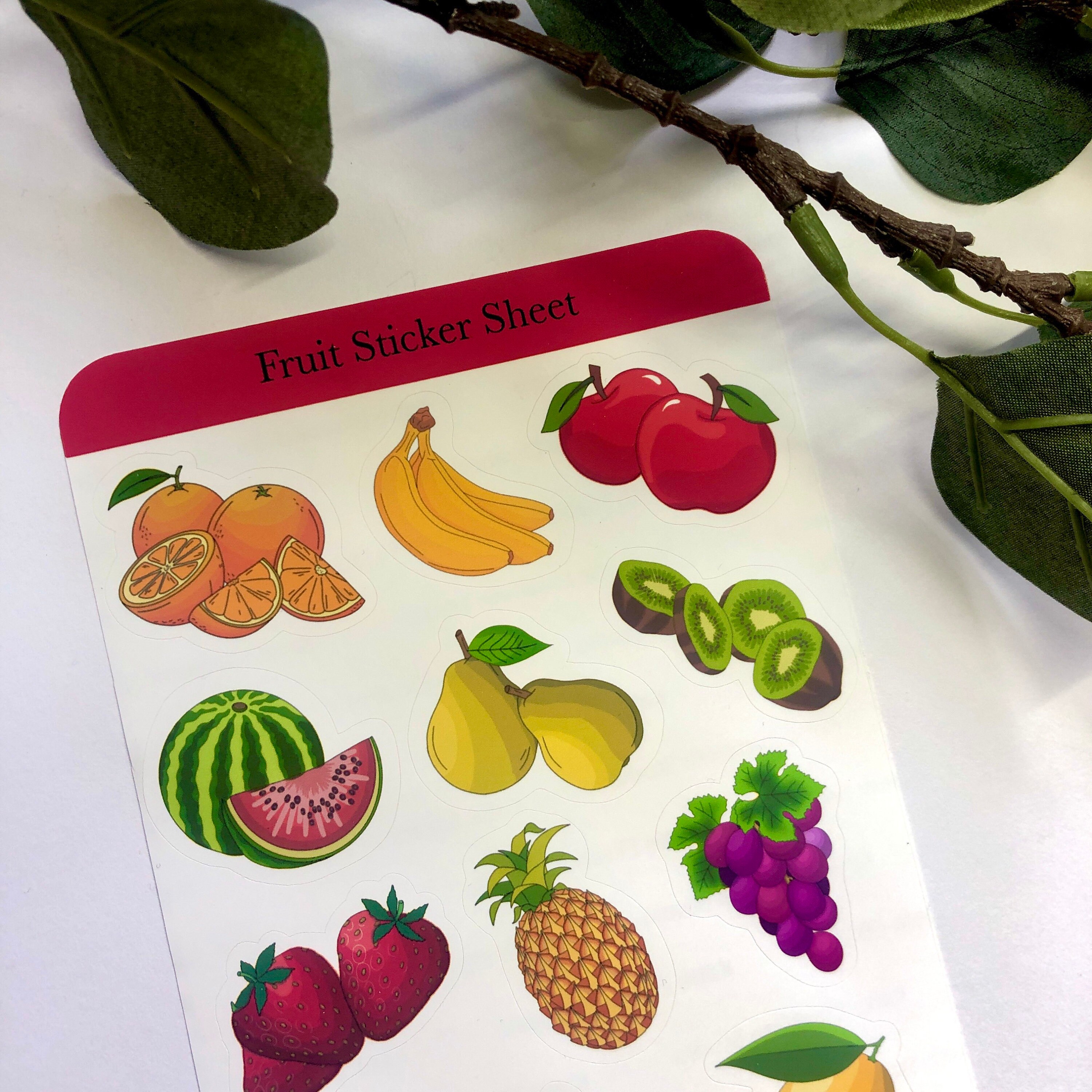 Fruit Sticker Sheet Bullet Journal Stickers Scrapbooking - Etsy