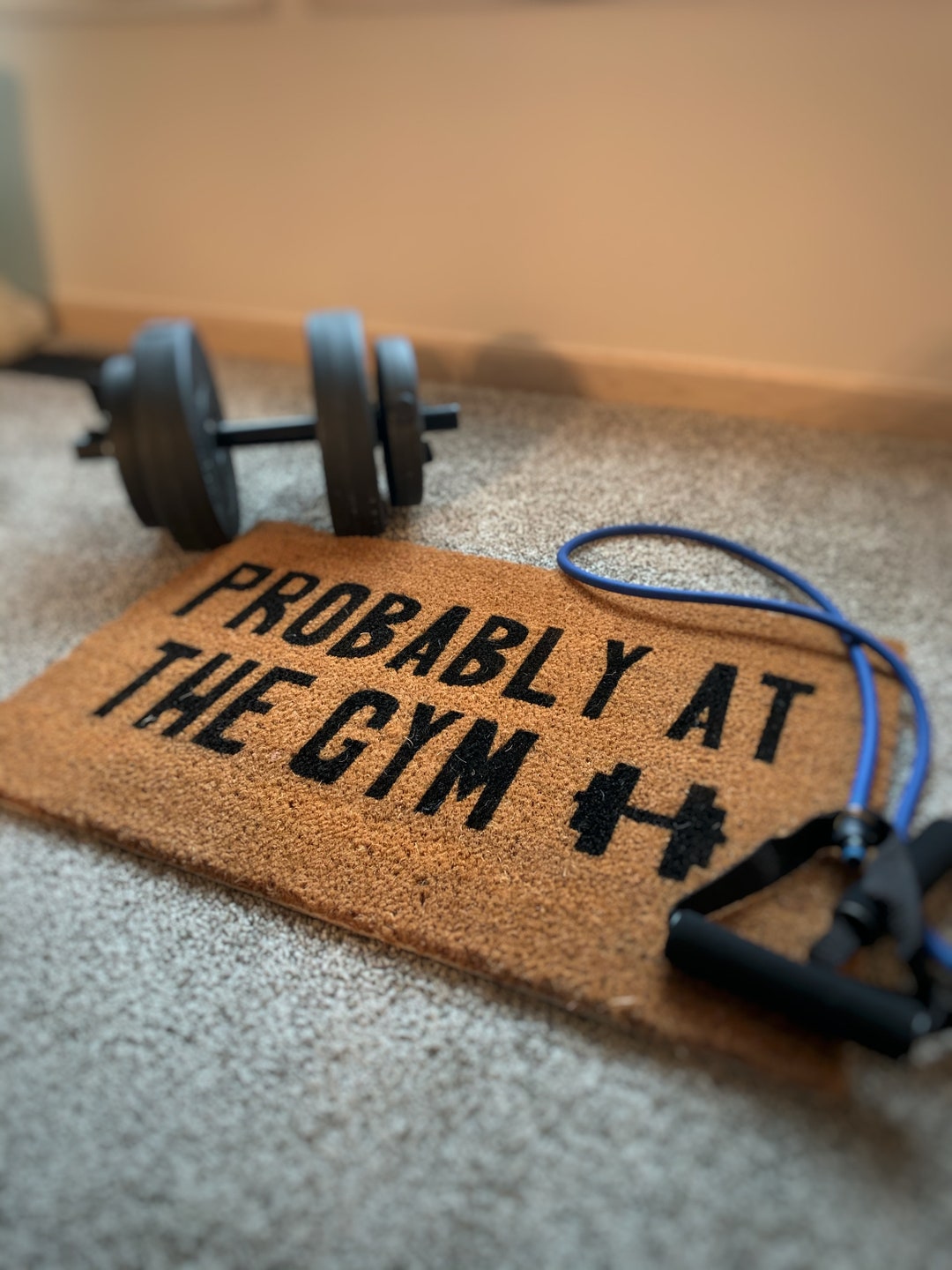 Probably at the Gym Door Mat - Etsy