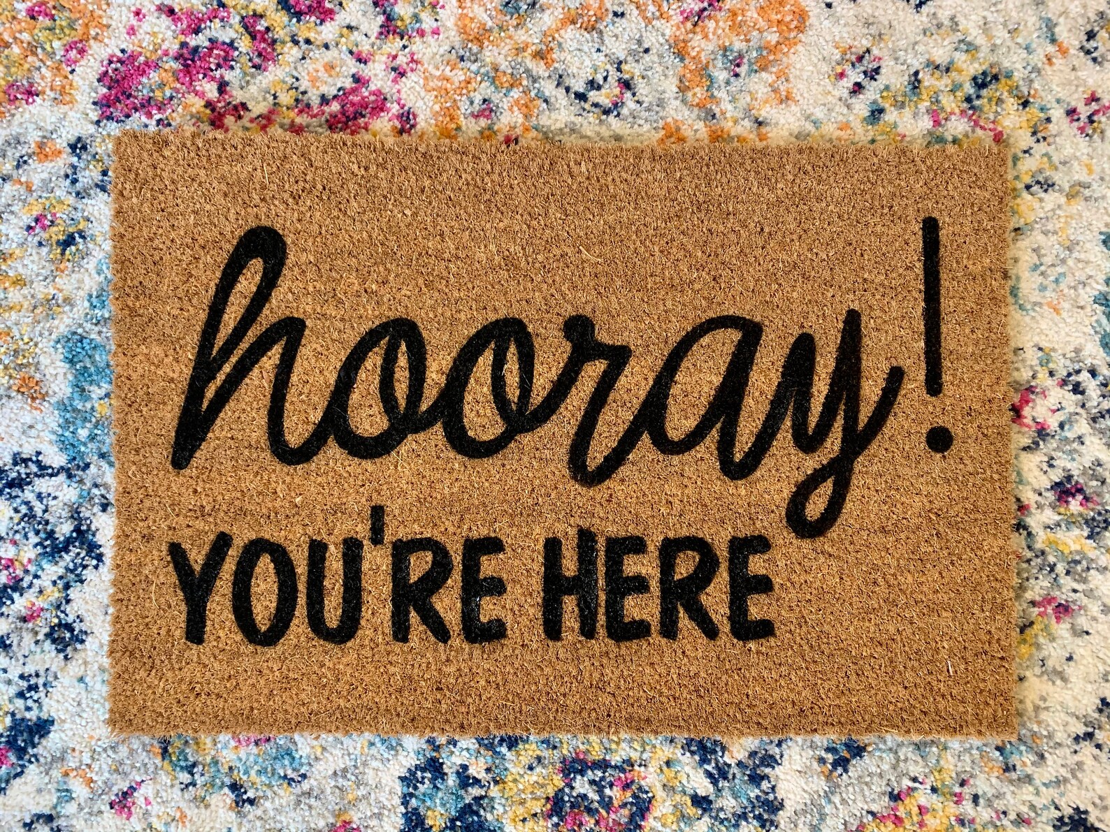 Hooray You're Here Door Mat - Etsy