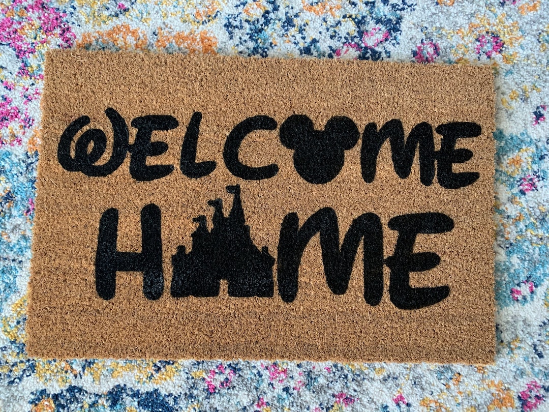 Welcome Home Disney Door Mat - Etsy