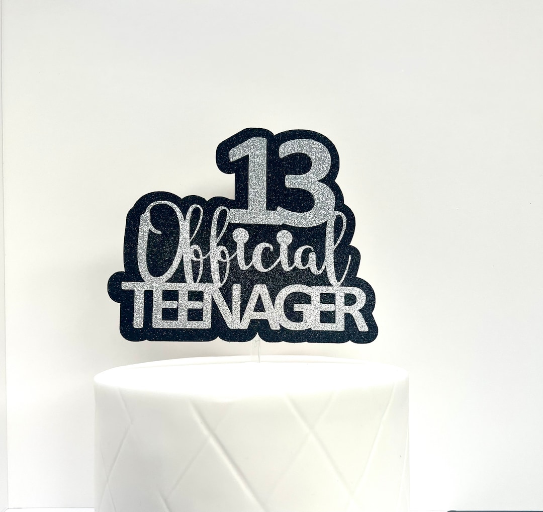 13 Officially a Teenager Cake Topper - Etsy