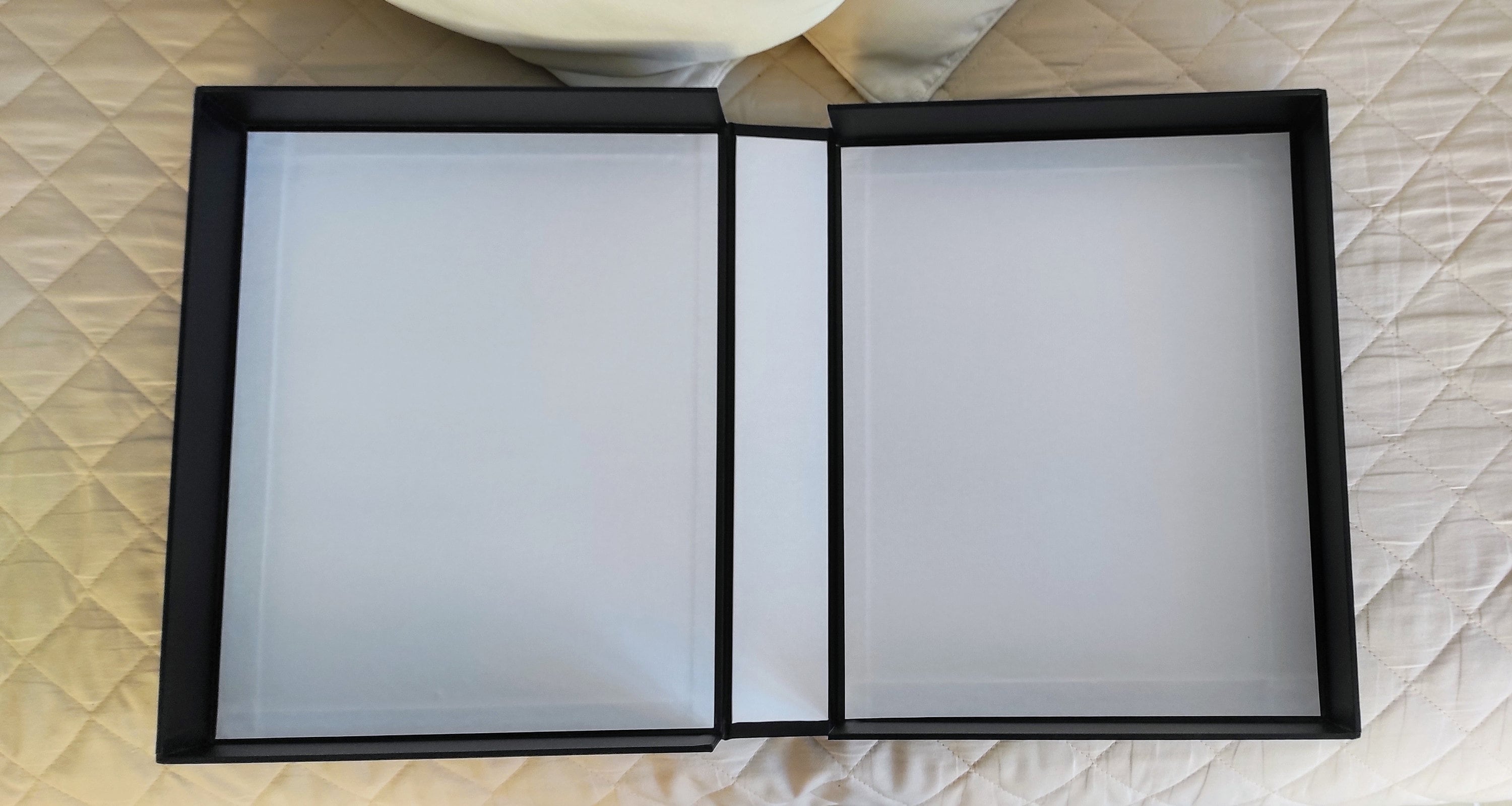 Handmade Black Buckram Clamshell Portfolio Box - Photographic Archival ...