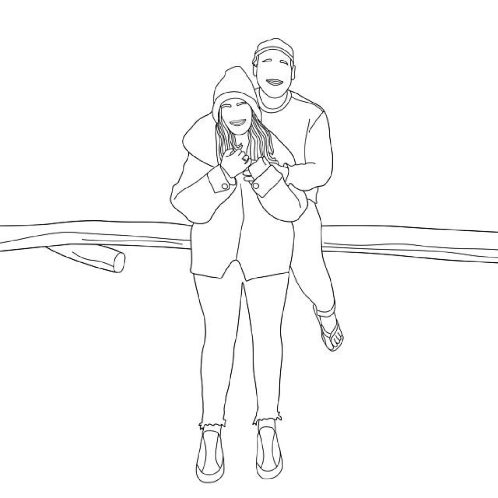 CUSTOM LINE DRAWING From Photo Personalized Drawing Custom Couple Gift CUSTOM LINE DRAWING From Photo Personalized Drawing Custom Couple Gift