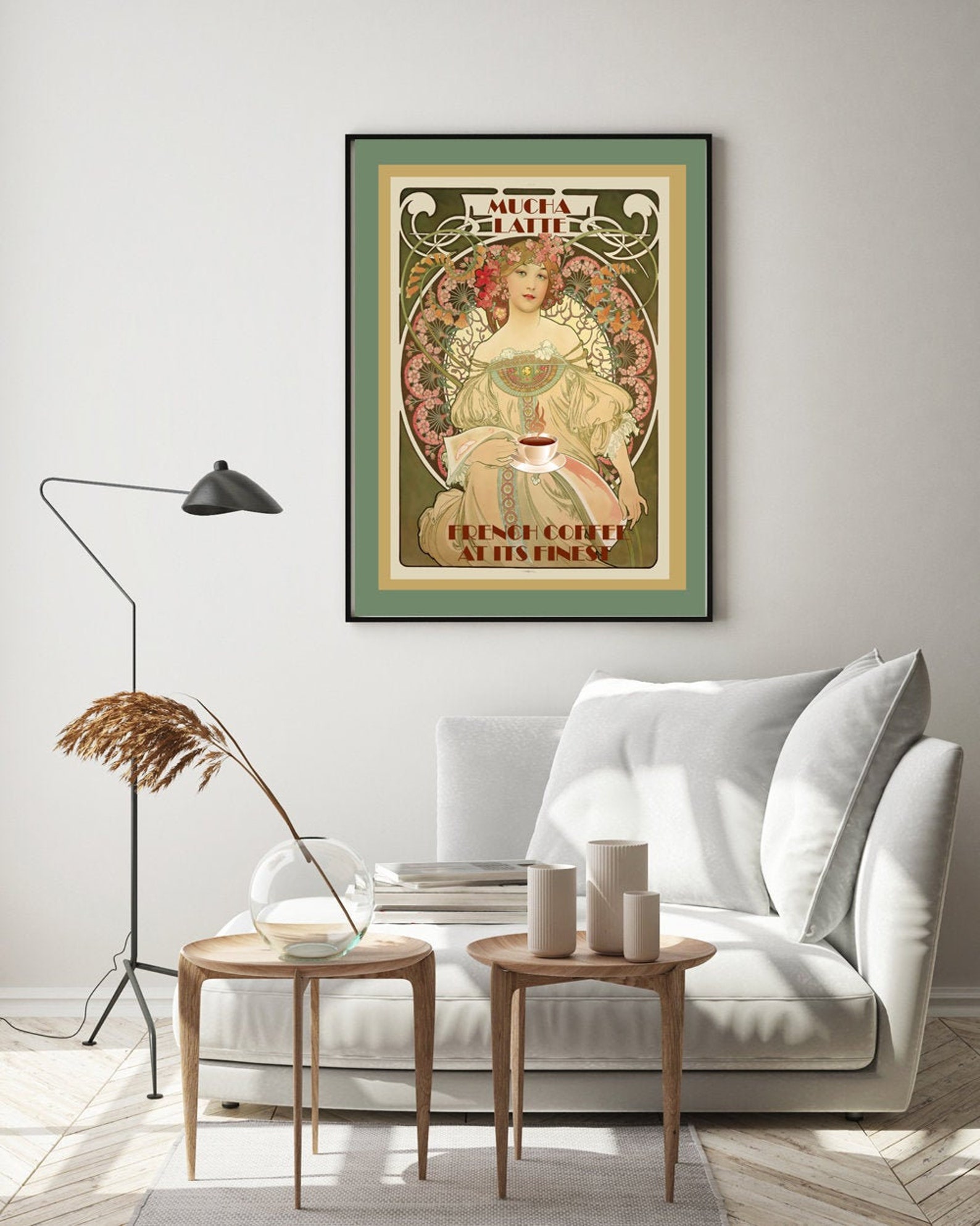 Coffee poster Alphonse Mucha Coffee Coffee print | Etsy