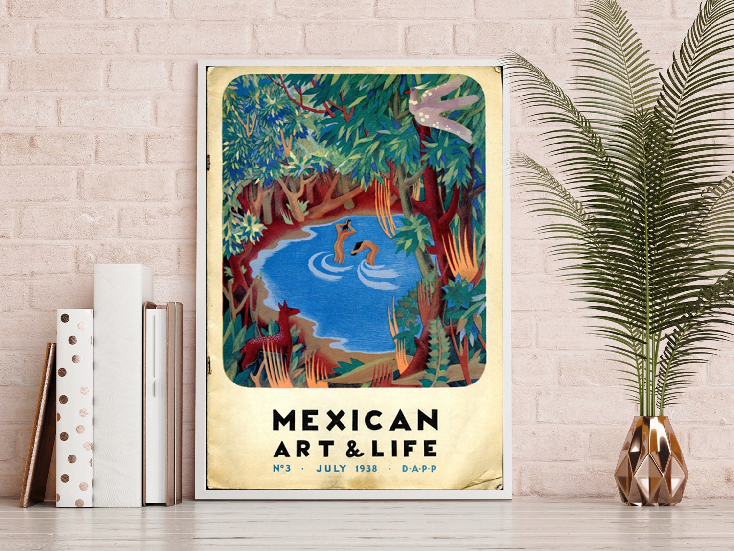 Mexican Art & Life Magazine Poster July 1938 Vintage | Etsy