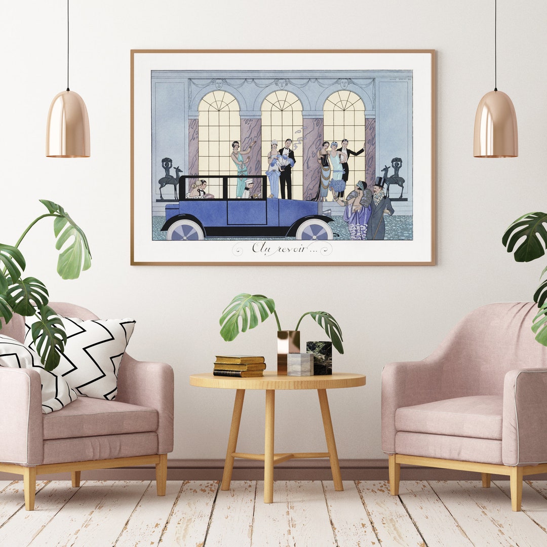 George Barbier Poster Au Revoir 1920 Fashion Illustration by George ...