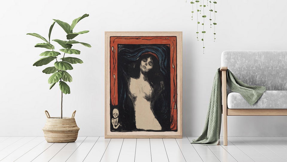 Madonna Edvard Munch Poster 1894/1895 Painting by Edvard | Etsy