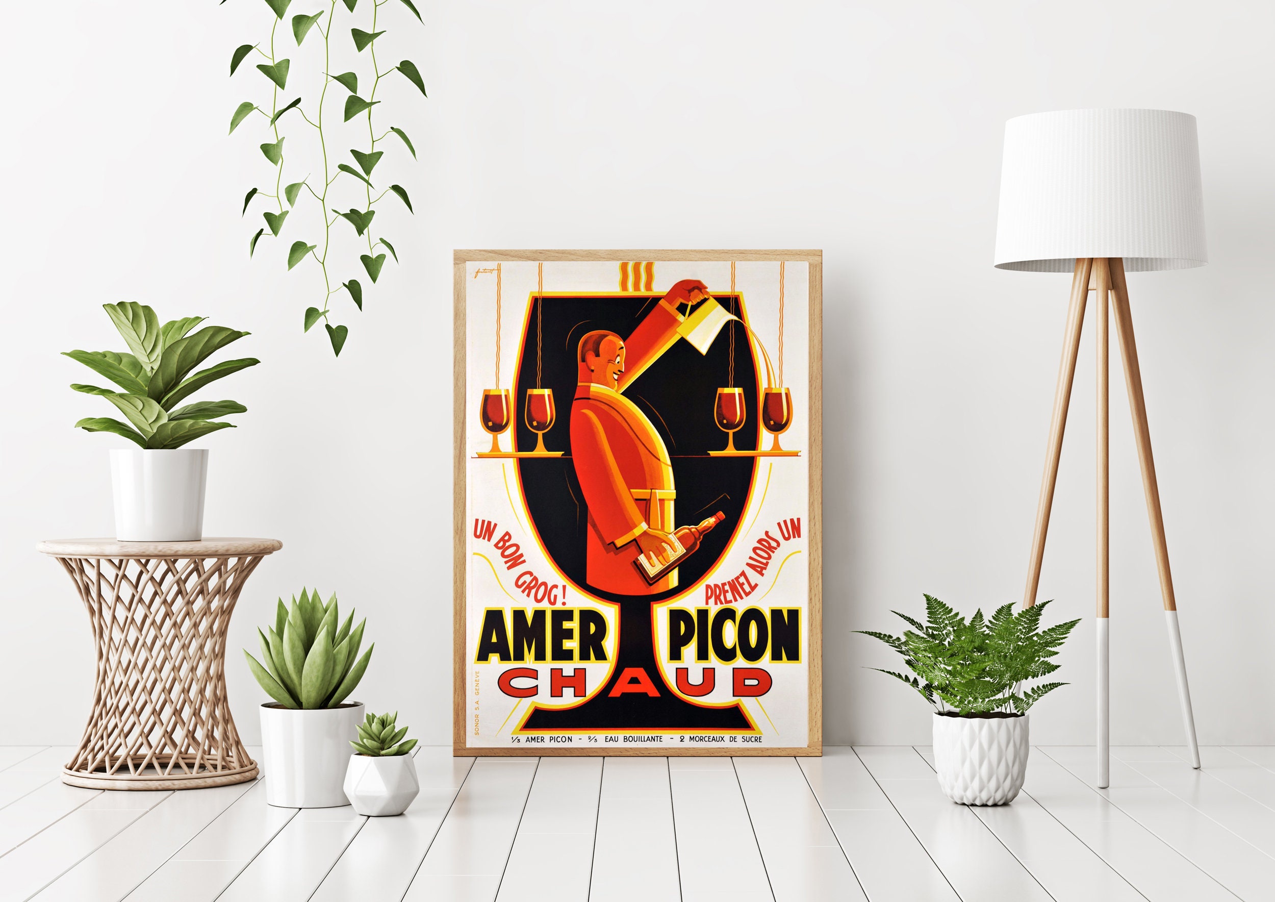 Picon Poster A Good Grog Then Grab a Hot Amer Picon 1938 - Etsy