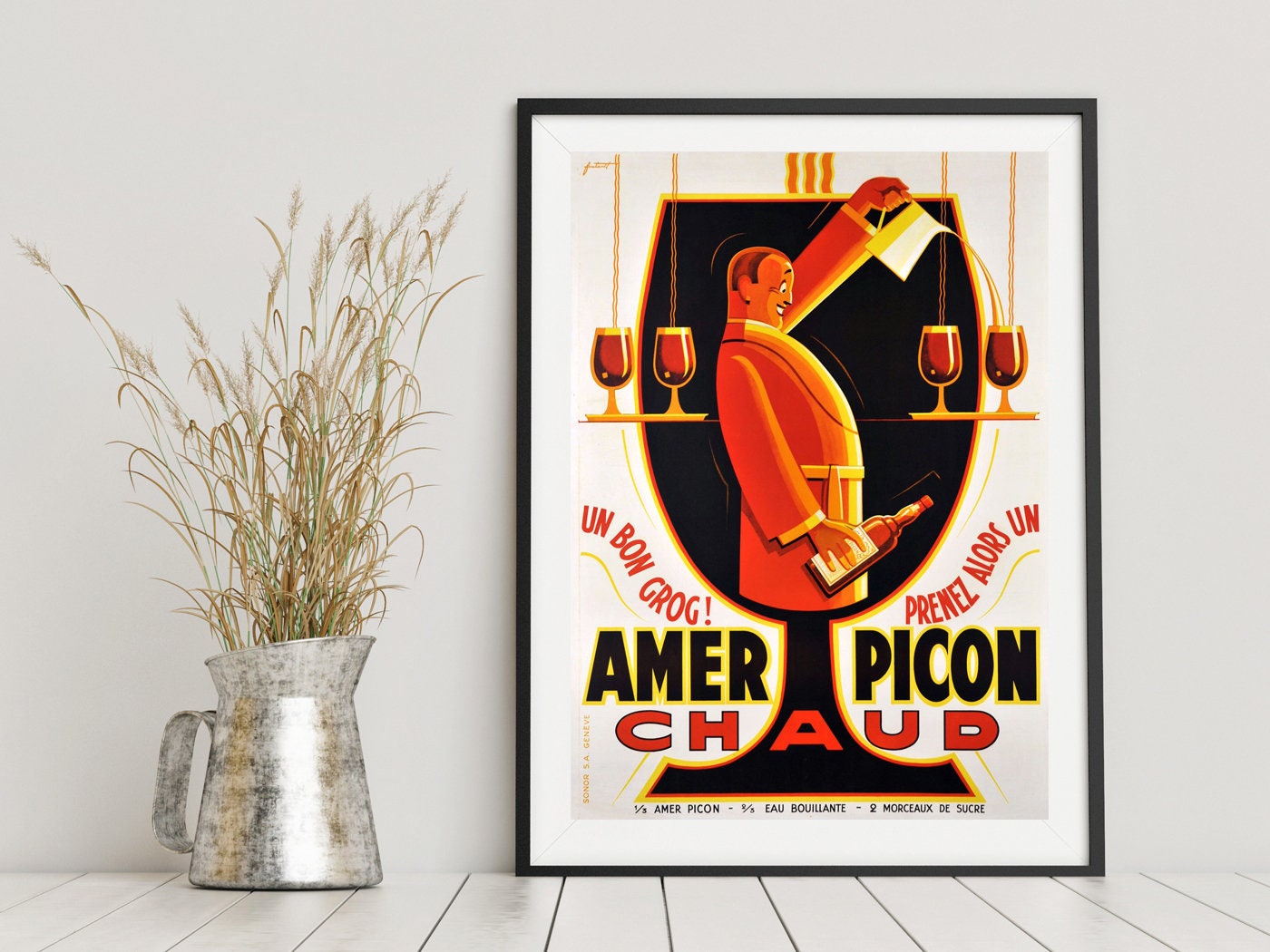 Picon Poster A Good Grog Then Grab a Hot Amer Picon 1938 - Etsy