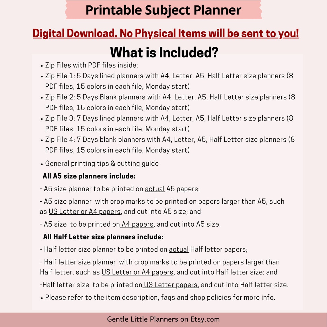 Undated Weekly Planner Printable Subject Planner Teacher - Etsy Hong Kong