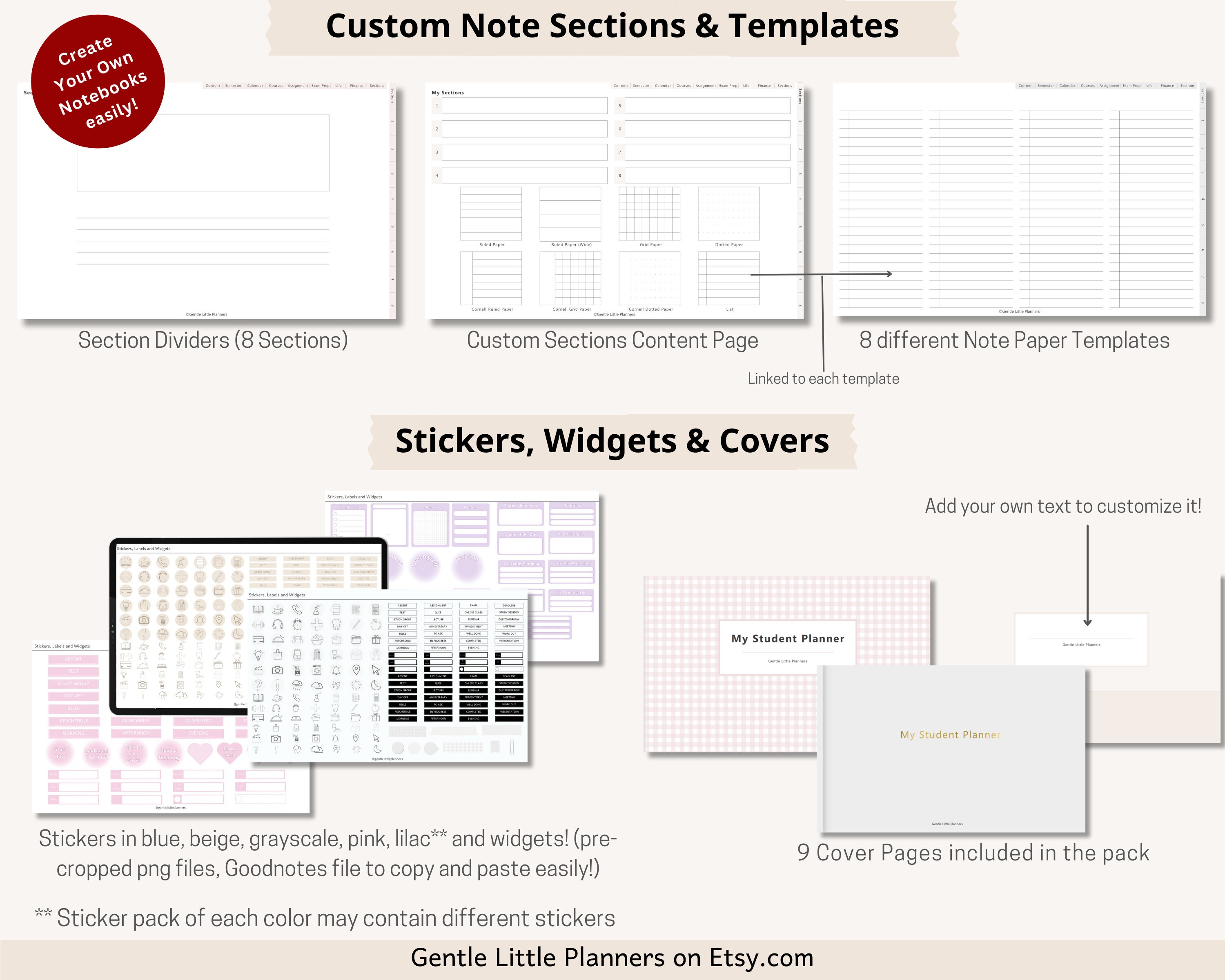 2023 2024 Digital Student Planner Mid Year Academic Planner - Etsy
