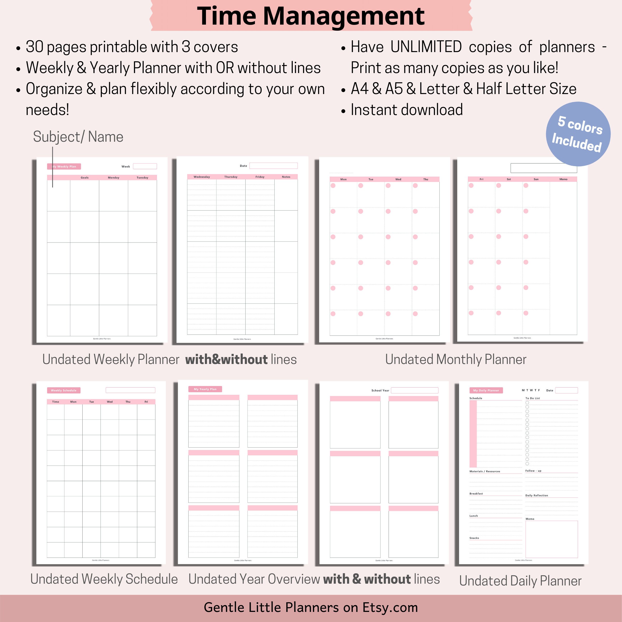 Homeschool Planner Printable Unit Study Planner Subject | Etsy