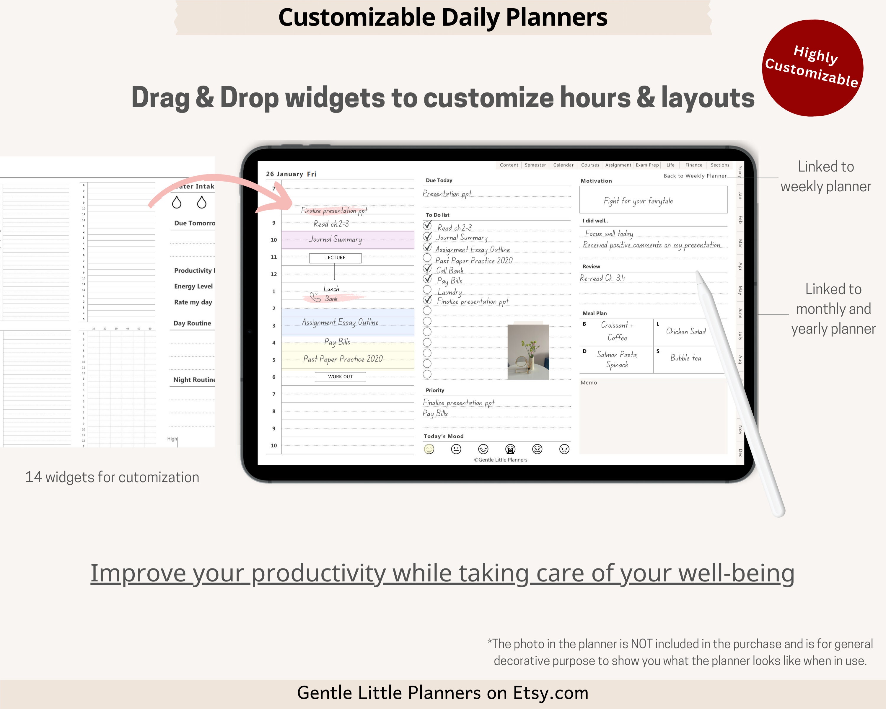 2023 2024 Digital Student Planner Mid Year Academic Planner - Etsy