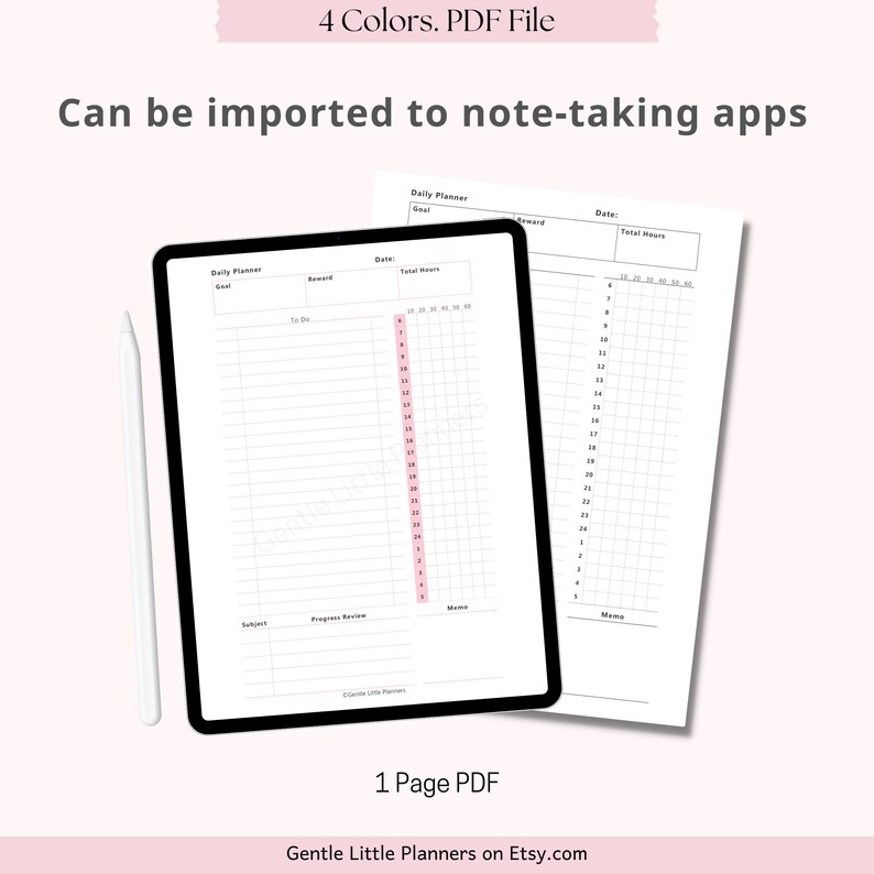 DAILY Study Planner Printable Exam Planner College Student Planner 10 ...