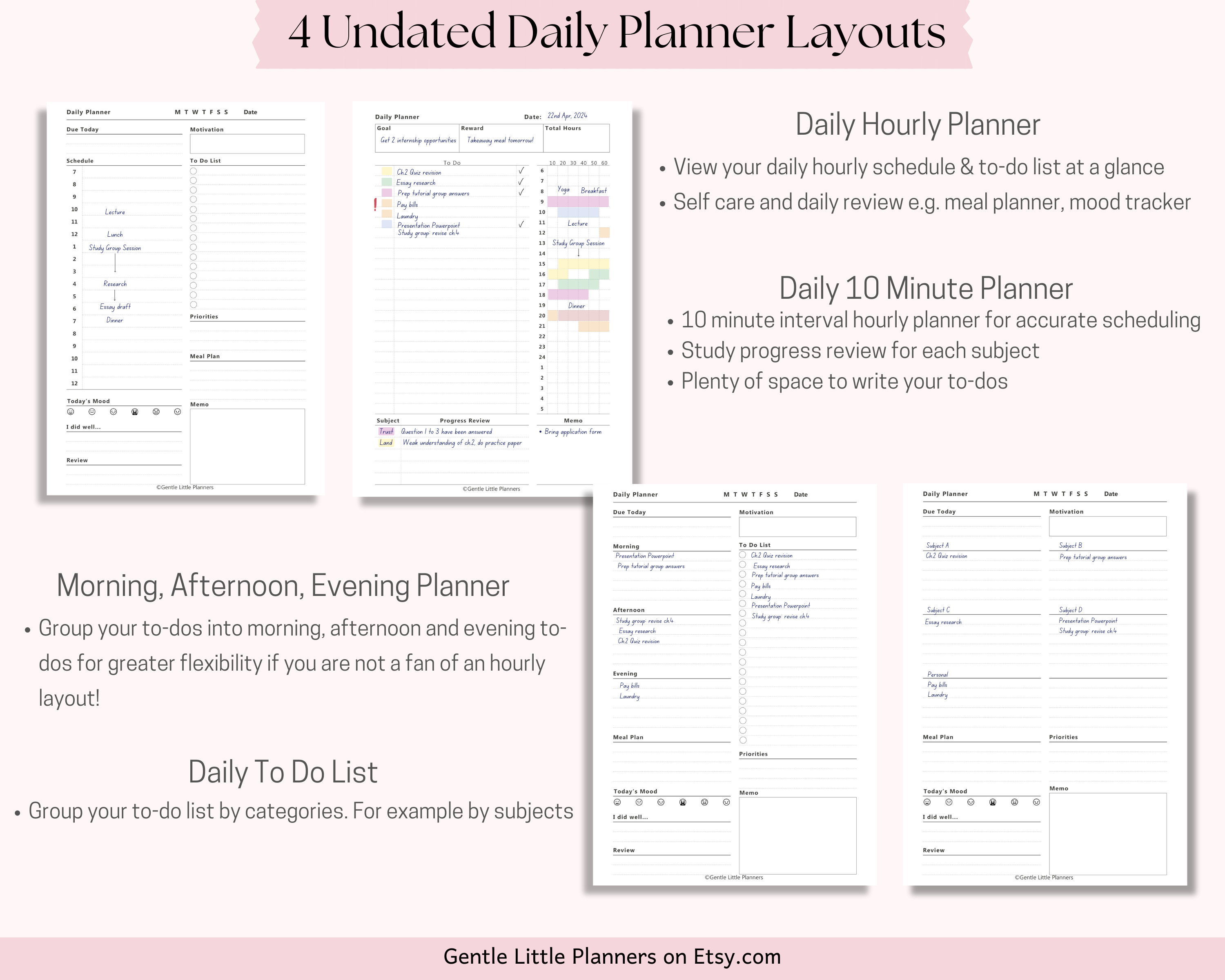 2023 2024 Student Planner Printable Academic Planner College Study ...