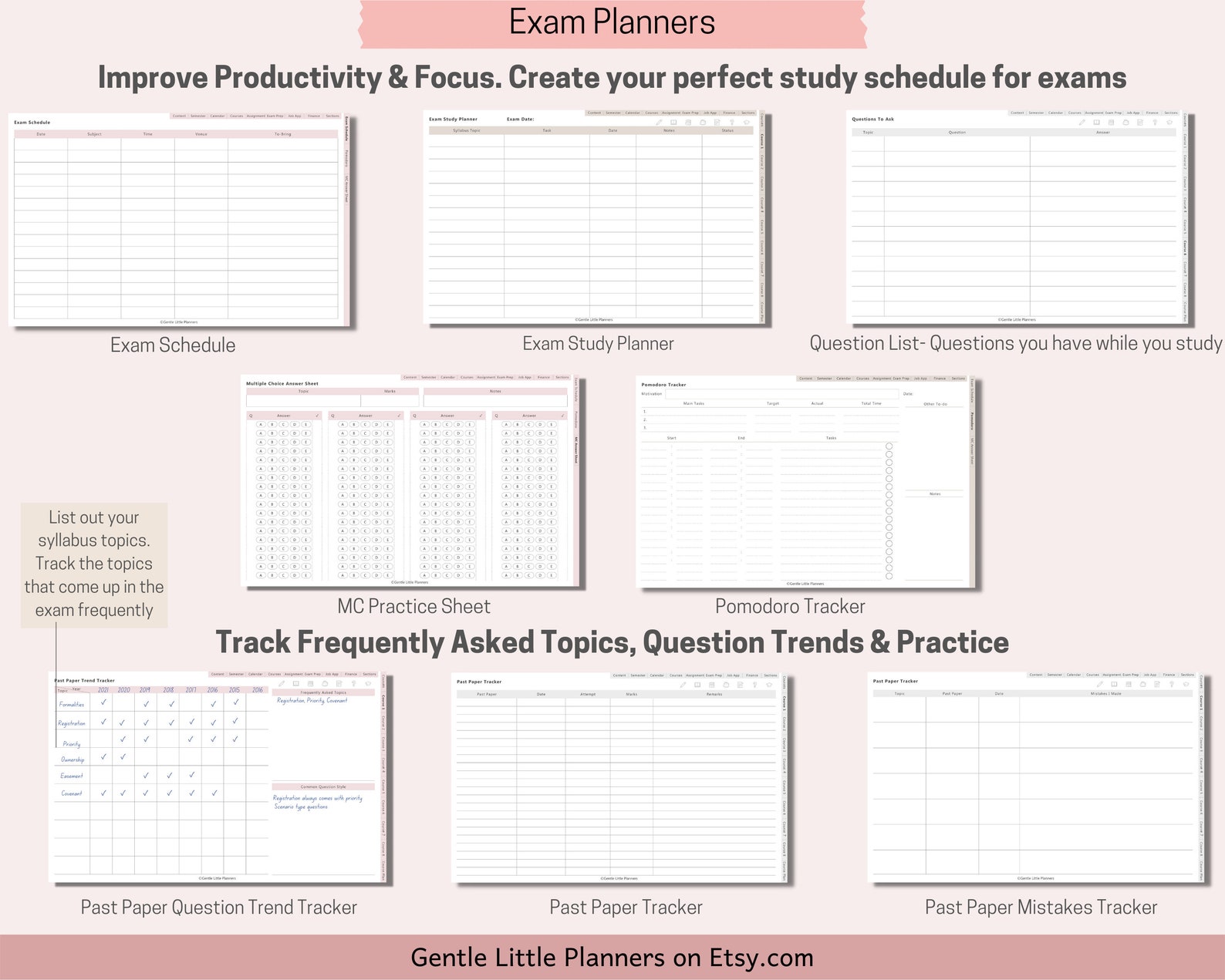 Digital Student Planner College Student Planner Academic - Etsy Hong Kong