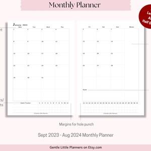 2023 2024 Student Planner Printable Academic Planner College - Etsy